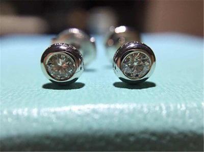 China Luxury jewe factory Diamond Stud Earrings 18k gold white gold yellow gold rose gold diamond  Earrings for sale