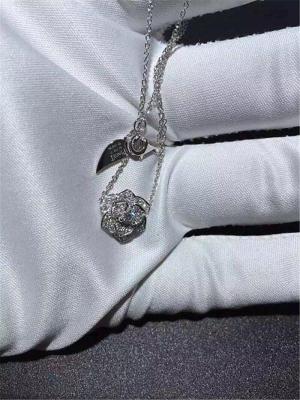 China Luxury jewe factory Rose diamond  Necklace 18k gold  white gold yellow gold rose gold diamond Necklace for sale