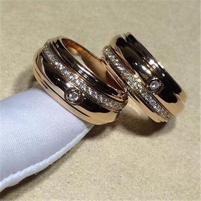 China Luxury jewe factory ring 18k gold  white gold yellow gold rose gold diamond ring for sale