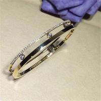 China Jewelry factory in Shenzhen, China Luxury Jewelry Symbolize love  bracelet 18k gold  5 diamond sliding Bracelets for sale