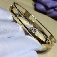 China Jewelry factory in Shenzhen, China Luxury Jewelry Symbolize love  bracelet 18k gold  5 diamond sliding Bracelets for sale