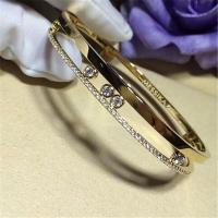 China Jewelry factory in Shenzhen, China Luxury Jewelry Symbolize love  bracelet 18k gold  5 diamond sliding Bracelets for sale