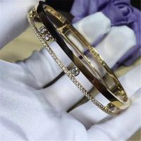 China Jewelry factory in Shenzhen, China Luxury Jewelry Symbolize love  bracelet 18k gold  5 diamond sliding Bracelets for sale