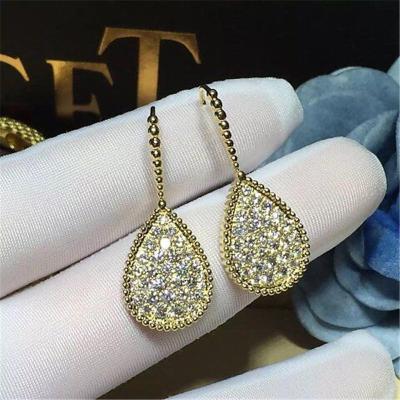 China Jewelry factory in Shenzhen, China Bn Diamond Earrings 18k white gold yellow gold rose gold Diamond Earrings for sale