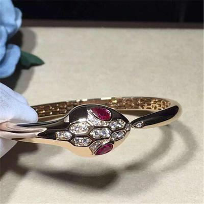 China Luxury jewe factoryi diamond snake Bracelet 18k gold white gold yellow gold rose gold diamond Bracelet for sale