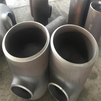 China Black 1/2 Inch Butt Weld Tube Fitting Seamless Carbon Steel Lateral Tee for sale