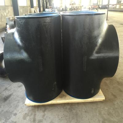 China BSPT JIS B2311 Carbon Steel Tees Seamless Sch 10 Cushion Tee Pipe Fitting for sale