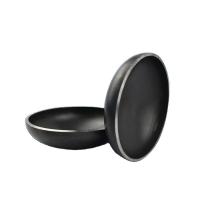 China DN15 Weldable Black Steel Pipe Cap SS400 DIN2605 Elliptical Dished Seal Head for sale