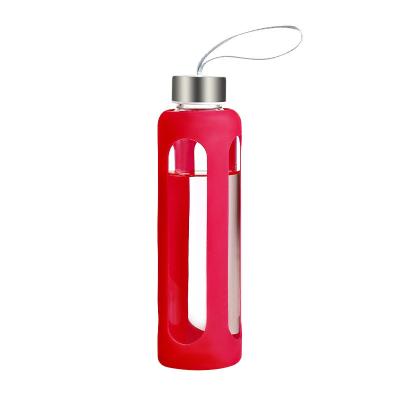 China Safe Leak Proof Reusable Water Bottles Eco Friendly With Silicone Sleeve for sale