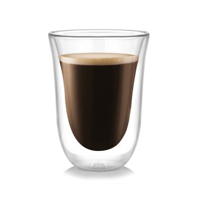 China Transparent Double Wall Glass Cup Microwave / Dishwasher Safe For Coffee / Milk for sale