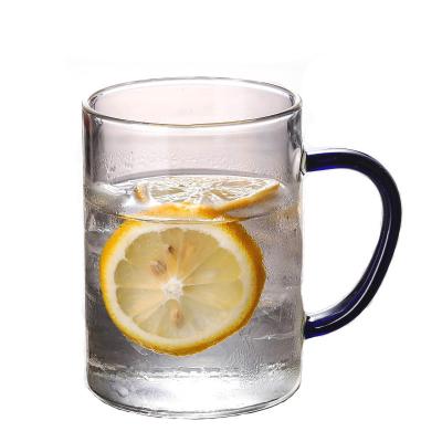 China 400ml Reusable Glass Coffee Cup With Lid Lead Free Material Custom Size for sale