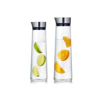 China 1000ml / 1500ml Glass Water Pitcher Heat Resistant Material Transparent Color for sale