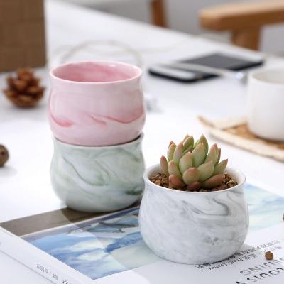 China Ceramic Nordic Flower Pot 6.6x7x5cm Durable Modern Indoor Plant Pot for Home Decoration for sale