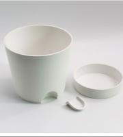 China Elegant Modern Floor Plastic Pots with Attached Saucer for sale