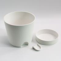 China Elegant Modern Floor Plastic Pots with Attached Saucer for sale