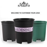 China 2 Gallon Black Round Plastic Nursery Pots for Home Garden Plant Nursery Durable Seeding for sale
