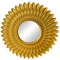 China Multi-Functional Modern Gold Round Mirror Wall Art Home Office Decoration for sale
