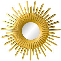 China Multi-Functional Modern Gold Round Mirror Wall Art Home Office Decoration for sale