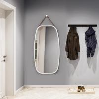 China Modern Phyllostachys pubescens Mirror Round 60cm Biophilic Home Decoration Nordic Style Full Body Mirror for sale