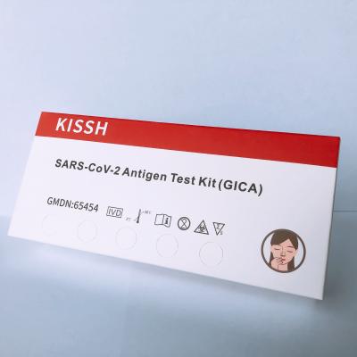 China Plastic GICA Antigen Test Kit Nasal Swab 5 Tests / Kit High Specificity for sale