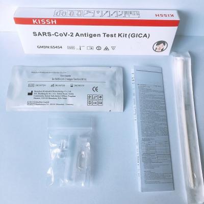 China Self Nucleocapsid Protein Antigen Rapid Test Kit Colloidal Gold 18*4*8cm nasal samply for sale