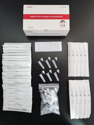 China Nasopharyngeal Swab Rapid Antigen Self Test Kit GICA Colloidal Gold KISSH for sale
