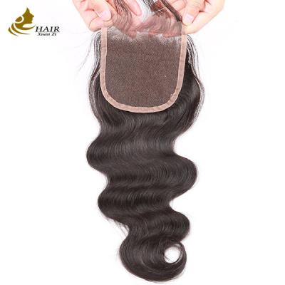 China 100% Remy HD Lace Closure Human Hair Lace Closure Body Wave Natural Black Hair Closure for sale