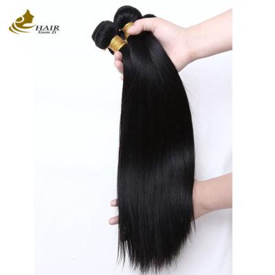 China 100% Virgin Human Hair Straight Bundles Human Hair Extensions Colored 1B Natural Black Hair Weft for sale