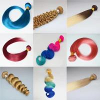 China Super Soft Smooth Virgin Human Hair Colorful Hair Bundles Remy Human Hair Extensions for sale