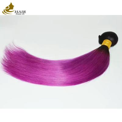 China Customized Color 100 Virgin Human Hair Soft Pink Ombre Human Hair Extensions Straight Bundles for sale