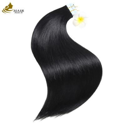 China Black Invisible Tape In Hair Extensions One Sided 100g Virgin Human Hair Extensions for sale