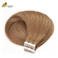 China Straight Brown Color Seamless Tape In Extensions Remy Human Hair Extension for sale