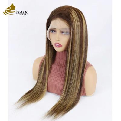 China Straight Customized Human Hair Wigs Piano Color Human Hair Front Lace Wig for sale