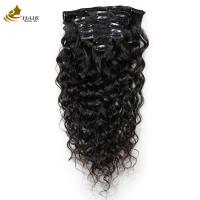 China ODM Black Clip In Hair Extensions Deep Wave Quick Weave Lightweight for sale