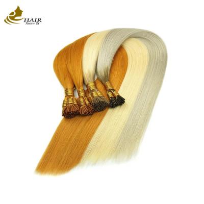 China 100% Virgin Human I Tip Hair Extensions Prebonded Hair Extensions With Multiple Colors for sale