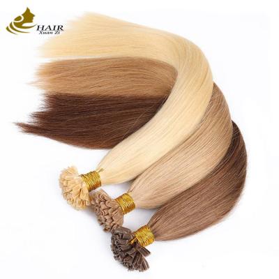 China OEM U Tip 100 Virgin Human Hair Extensions 30 Inch Prebonded Hair Extensions for sale