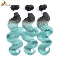 China 1B Blue Brazilian Highlight Body Wave Brazilian Virgin Raw Remy Ombre Human Hair Bundles for sale