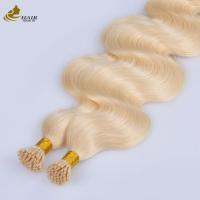 China 100% European Virgin Human Hair Prebonded Hair Extensions Fusion I Tip Hair Extension for sale
