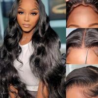 China Virgin Human Hair Wig Glueless Customized Human Hair Wigs Body Wave Front Lace Wigs for sale