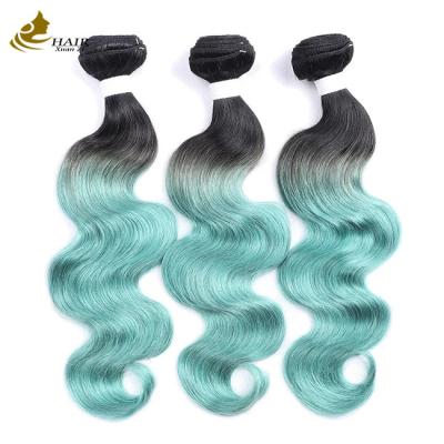 China Factory Direct Sale Vietnamese Virgin Human Hair 1b/Blue Colored Straight Hair Bundle for sale