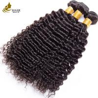 China Unprocessed Curl Weaves Natural Black Virgin Human Hair Bundles With Closure for sale