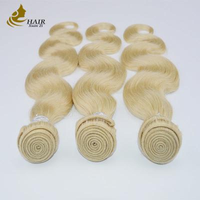 China 100% Human Cuticle Aligned Ombre Human Hair Extensions Virgin Hair 613 Virgin Hair Bundles for sale