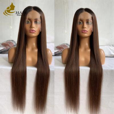 China Peruvian 100% Virgin Human Hair Straight Ombre Front Lace Customized Human Hair Wig for sale