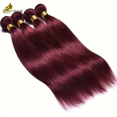 China Extensions 99J Winered Burguney Color Human Hair Bundles for sale