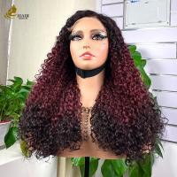 China Easy Wear Comfortable Glueless Silk Top Full Lace Wig 5*5 Pixie Curly Human Hair T Colored for sale