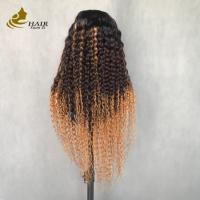 China U-Shaped Long Curly Wave 1b/4/27 Colored Customized Human Hair Wig for sale