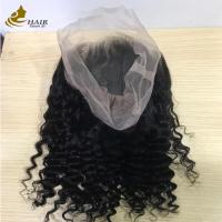 China Factory Supplied 18inch Human Hair Lace Wig Natural Black Curl Full Lace Wig for sale