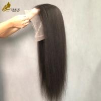 China 360 Full Yaki Preplucked Exotic Kinky Straight Lace Front Human Hair Wig for sale