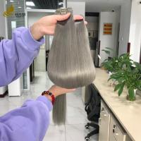 China Wholesale Grey Color Straight 100% Natural Virgin Raw Vietnamese Human Hair Hair Bundles for sale