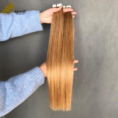 China Wholesale Price High Quality European Hair 27# Color PU Tape Hair Extensions for sale